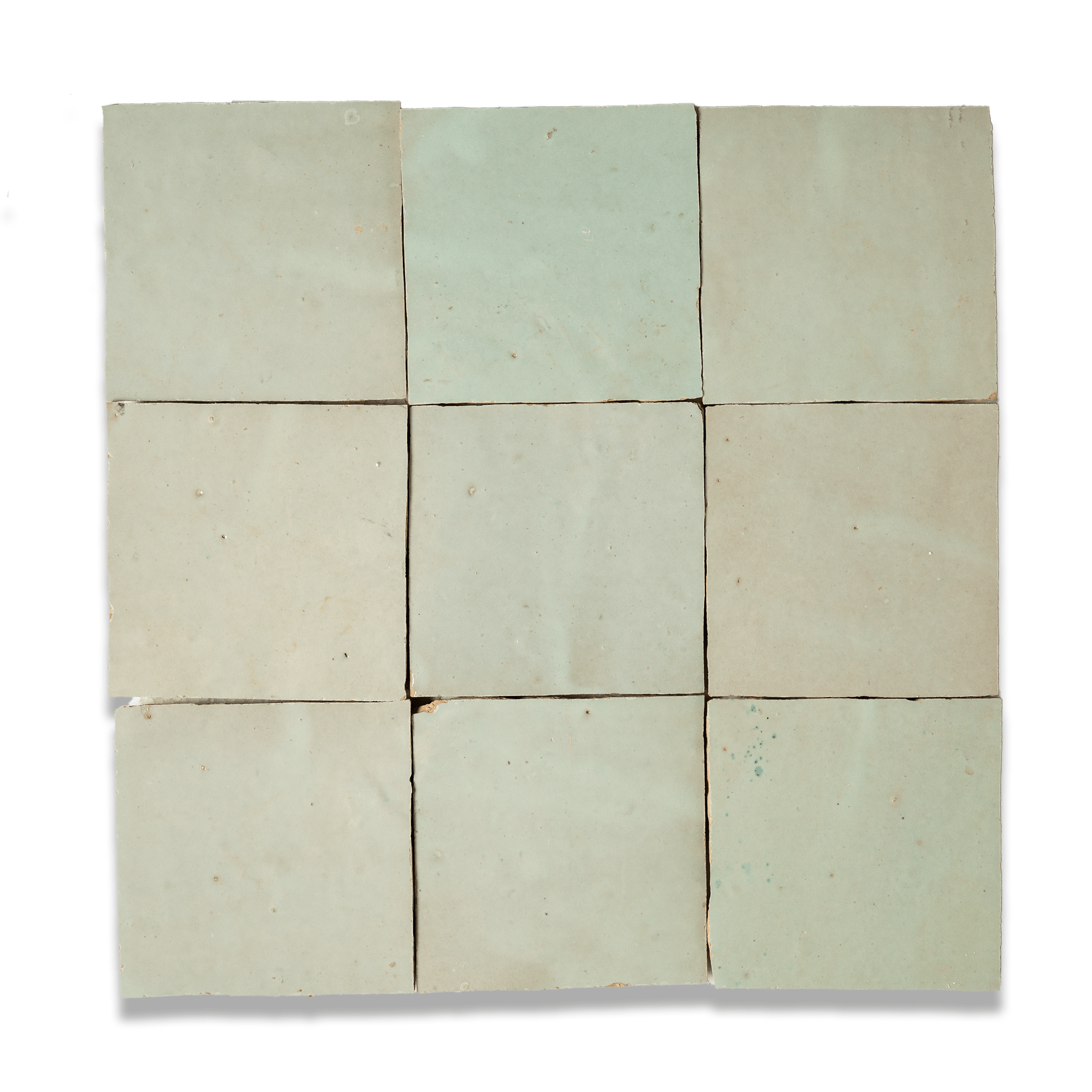 Sage Dust Zellige Tile - Handcrafted Moroccan Clay Tiles (4x4) – LiLi Tile