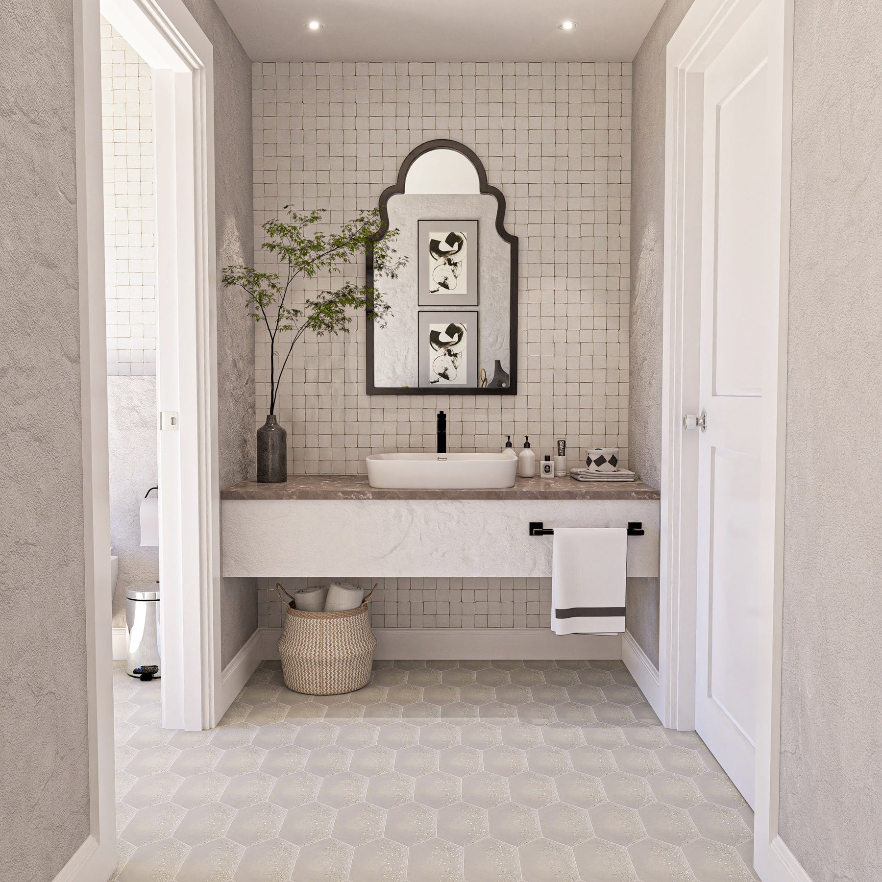 Soft White Zellige Tile: Shop 2x2 Mosaic Design Today – LiLi Tile
